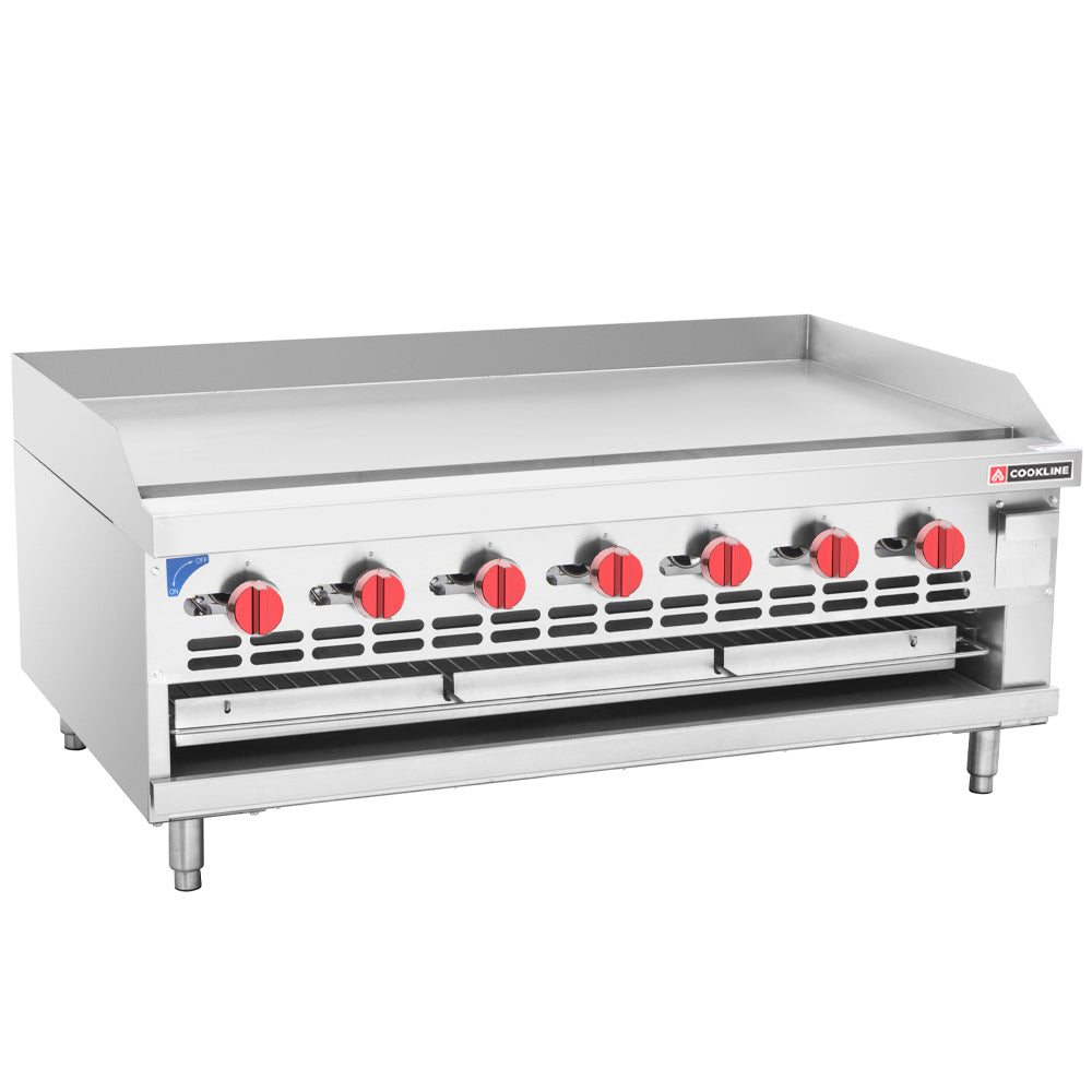 RGB-48M 48" Commercial Countertop Gas Raised Griddle Broiler Combo ...