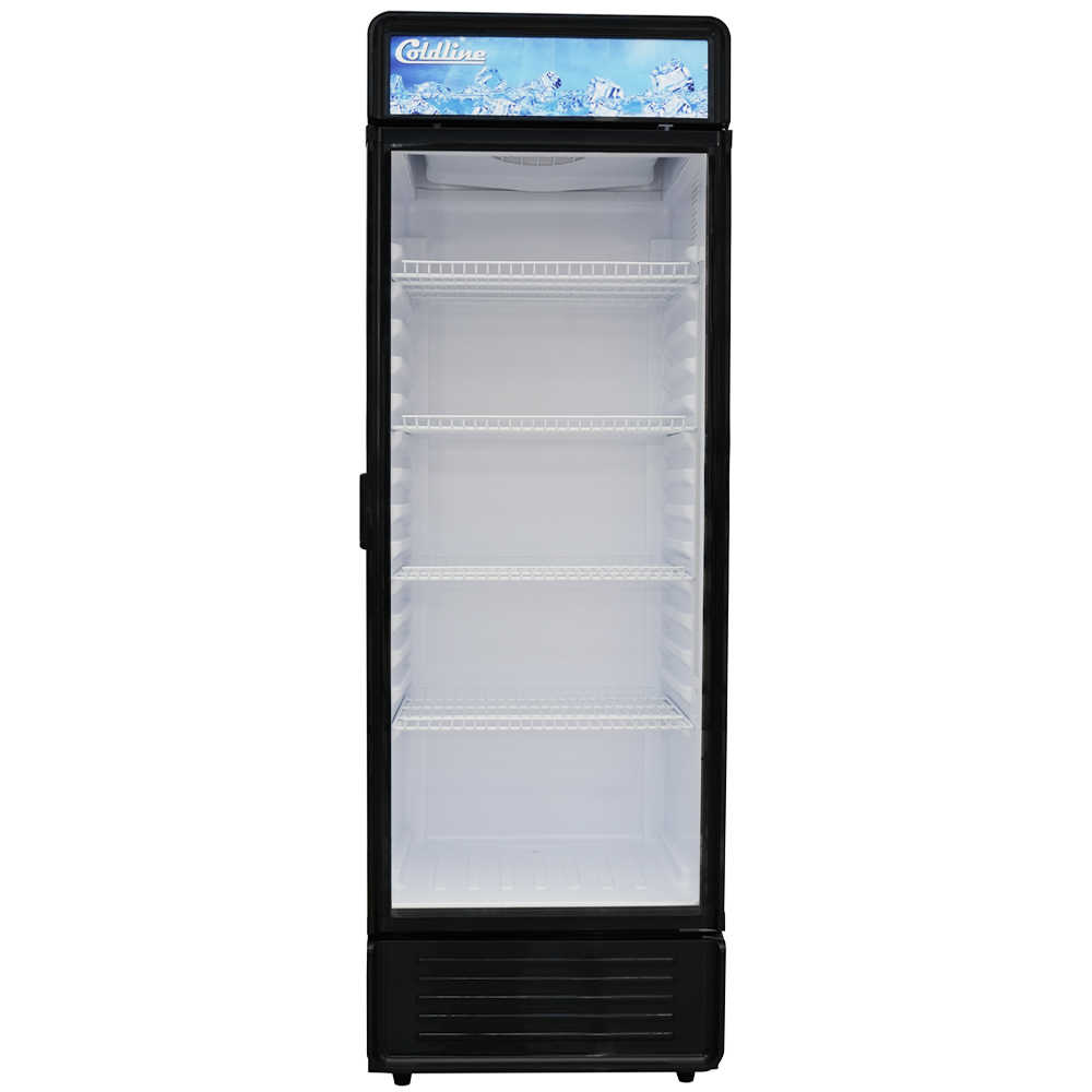 Coldline G12E-B 24" Single Glass Door Merchandiser Refrigerator with L
