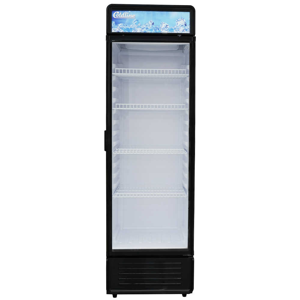 Coldline G8E-B 22" Single Glass Door Merchandiser Refrigerator with LE