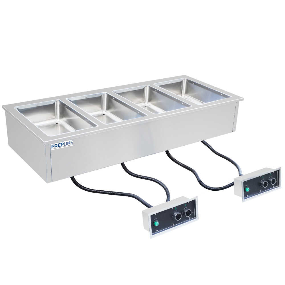 HFW4 Stainless Steel Four Pan Insulated Drop-In Hot Food Well - 208/24