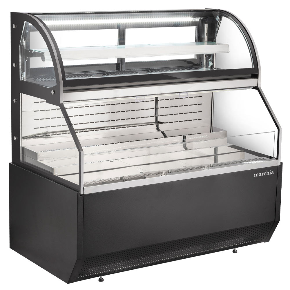 MSTAR60 60" Black Dual Service Open Air Display Case Merchandiser
