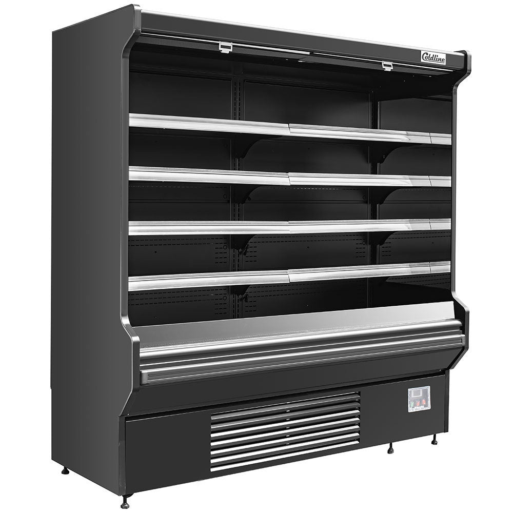 Coldline SOCD-76-B 76" Black Deep High Profile Refrigerated Self-Serve