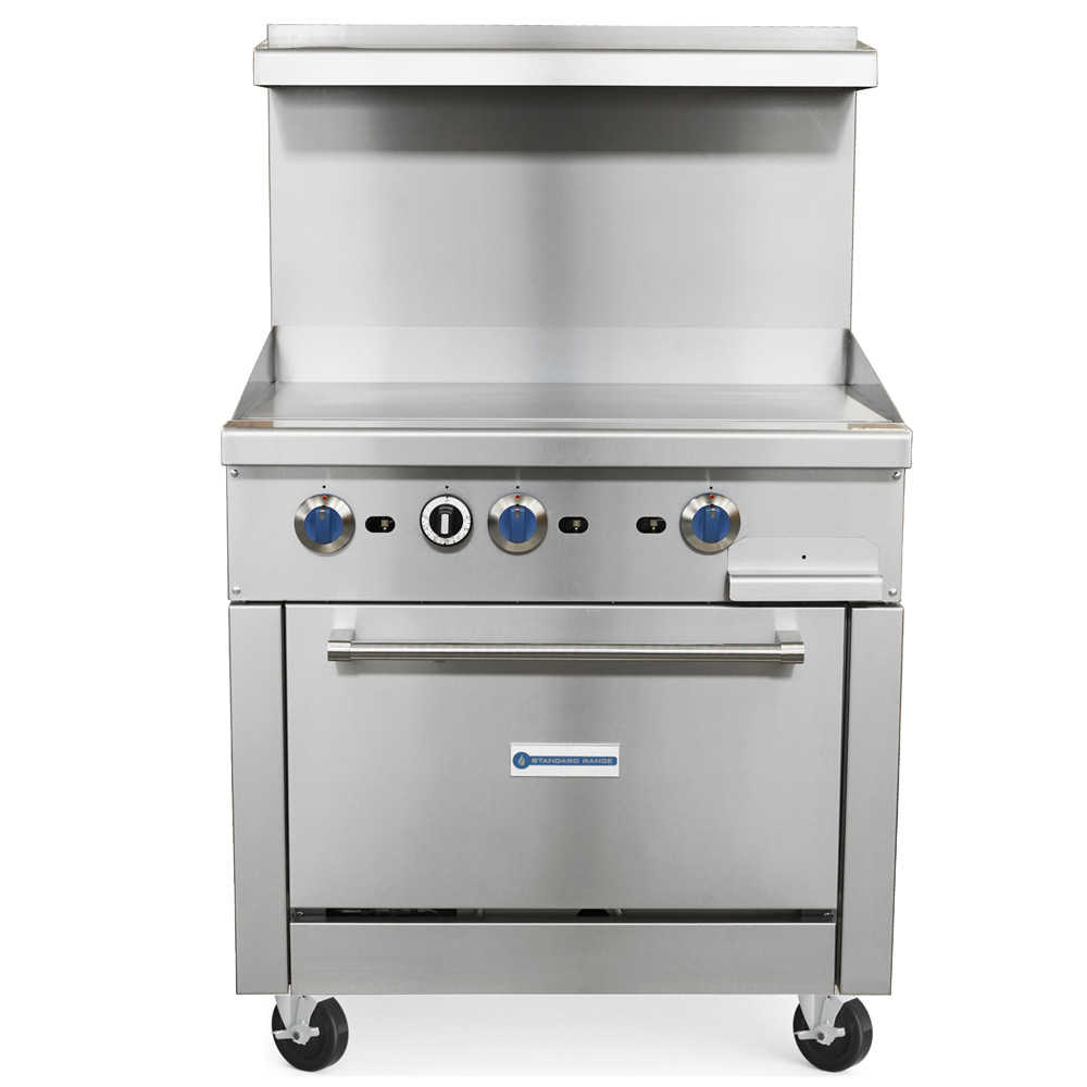 SR-R36-36MG-NG 36" Natural Gas Commercial Range with 36" Griddle Top,