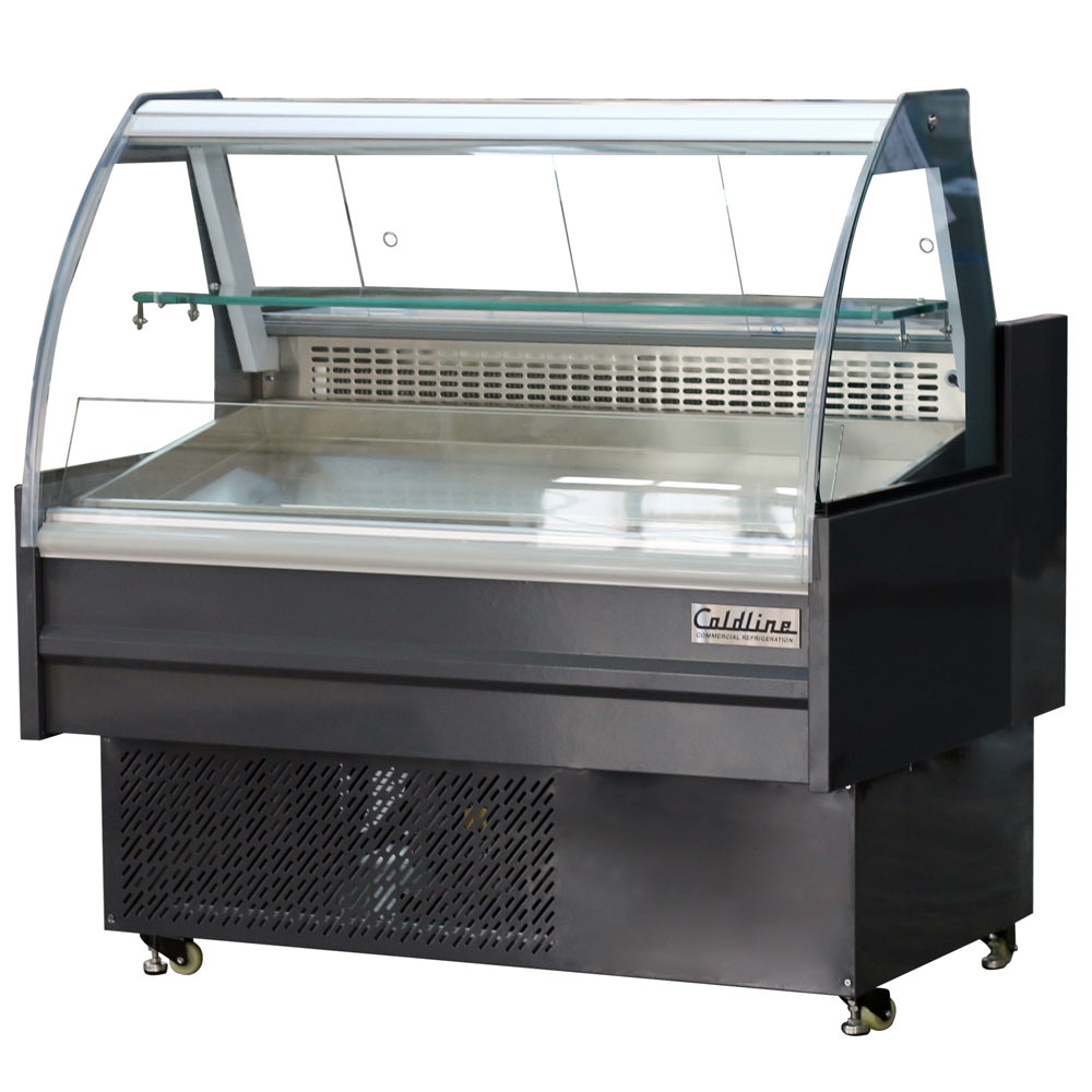 Coldline SDC48-F 48" Refrigerated Fish Display Case with Ice Bin and D